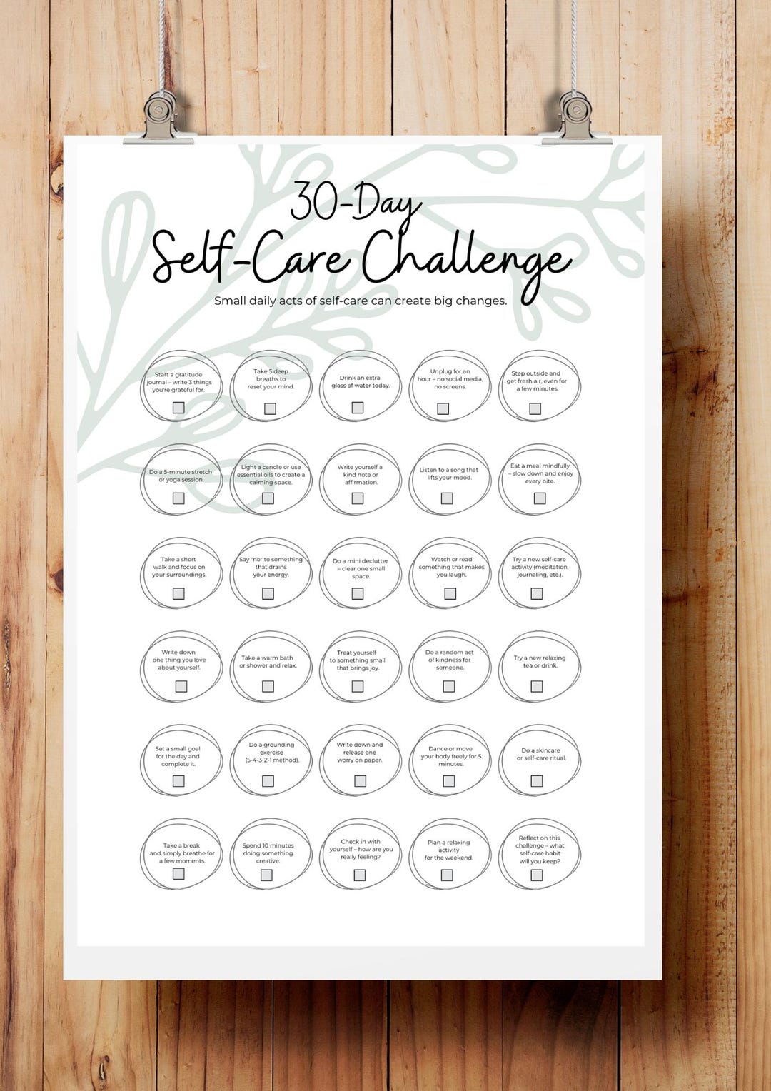 30-day Self-care Challenge - A 30-day Journey to Calm, Clarity, and ...