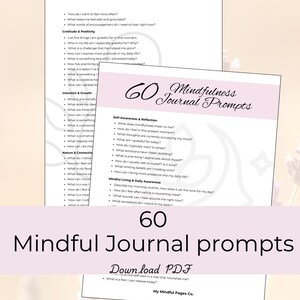 60 Mindfulness Journal Prompts: Self-reflection & Personal Growth ...