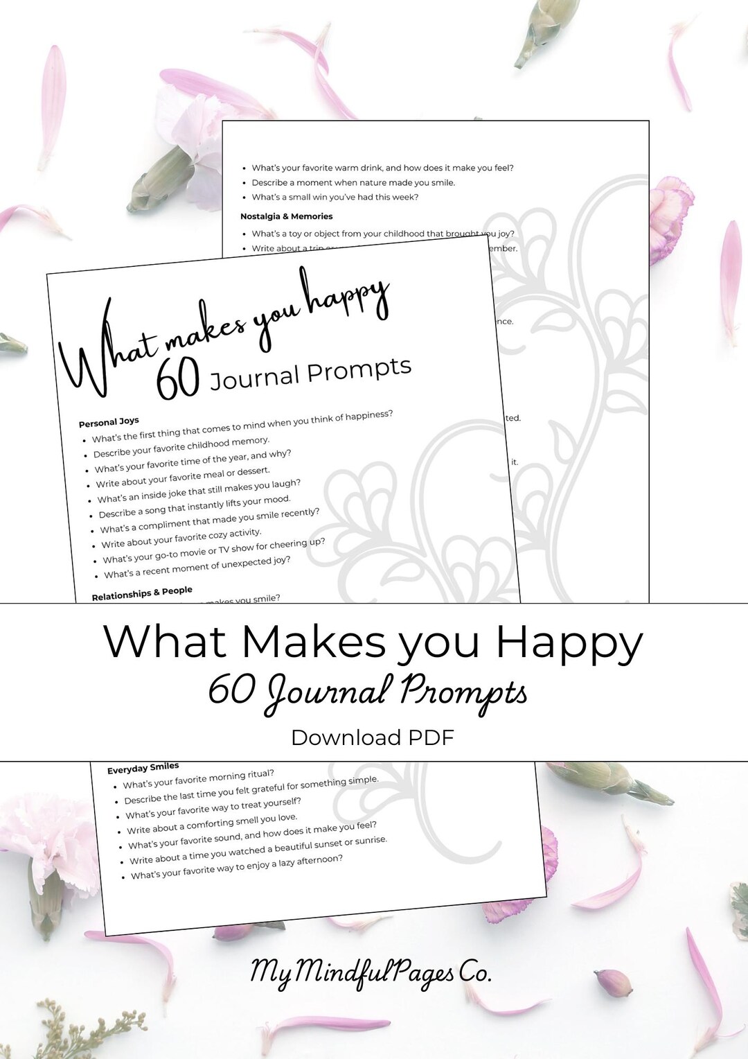60 Smile-inducing Journal Prompts: Discover Joy & Happiness Through ...