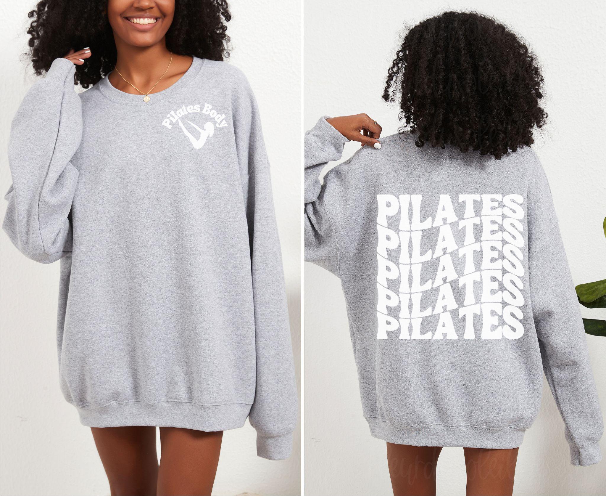 Pilates Body Sweatshirt, Workout Sweatshirt, Gym Pullover, Fitness ...