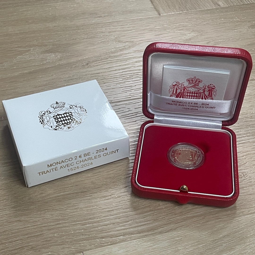 Monaco 2 Euro Coin 2024 - 500 Years Treaty Charles V - PROOF - Etsy