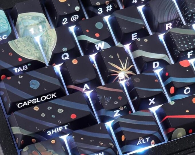 Starry Sky Keycap Set, Dark Keycaps, Cute Keycaps, Cherry Profile ...