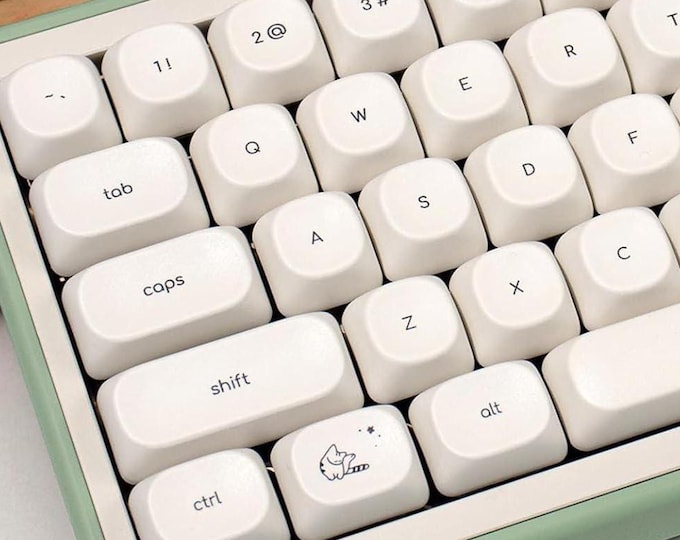 Cute Cat Creamy Keycap Set, Cute Keycaps, Cozy Keycaps, MOA Profile ...