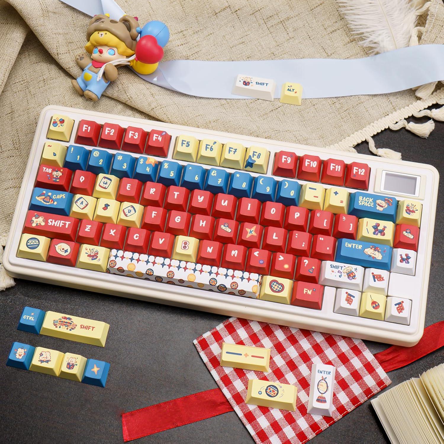 Carnival Circus Keycap Set, Dye-sub Keycaps, Cherry Profile Keycaps ...