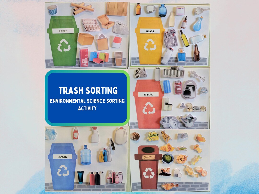 Recycling Trash Activity, Compost Trash Garbage Sort, Earth Day ...
