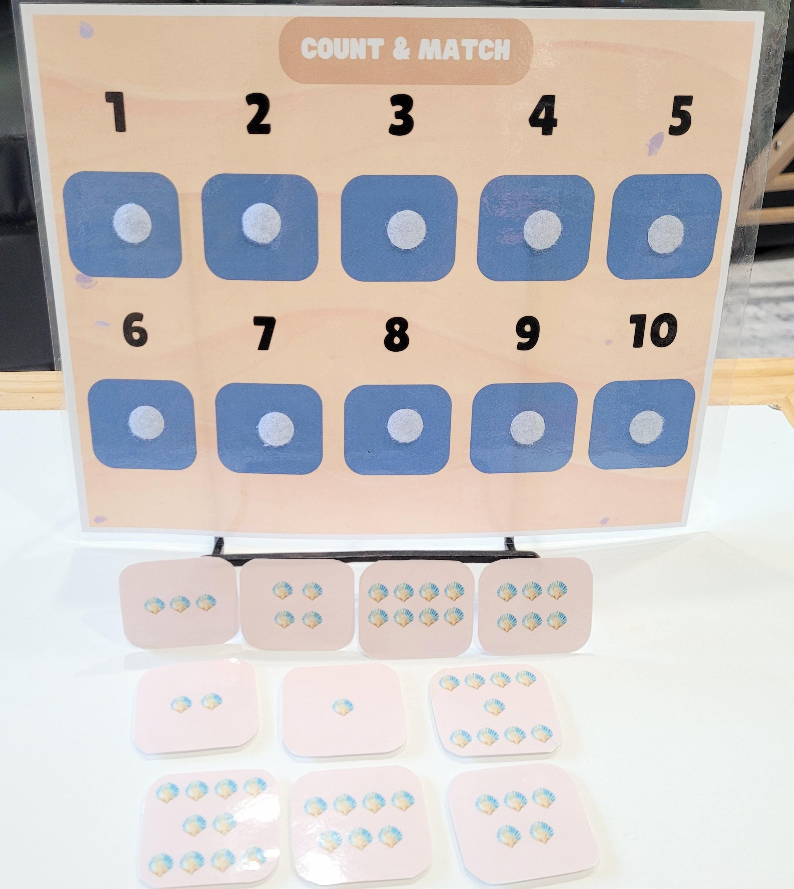 Preschool Number Recognition Activity, Sea Creatures & Shells (PDF ...