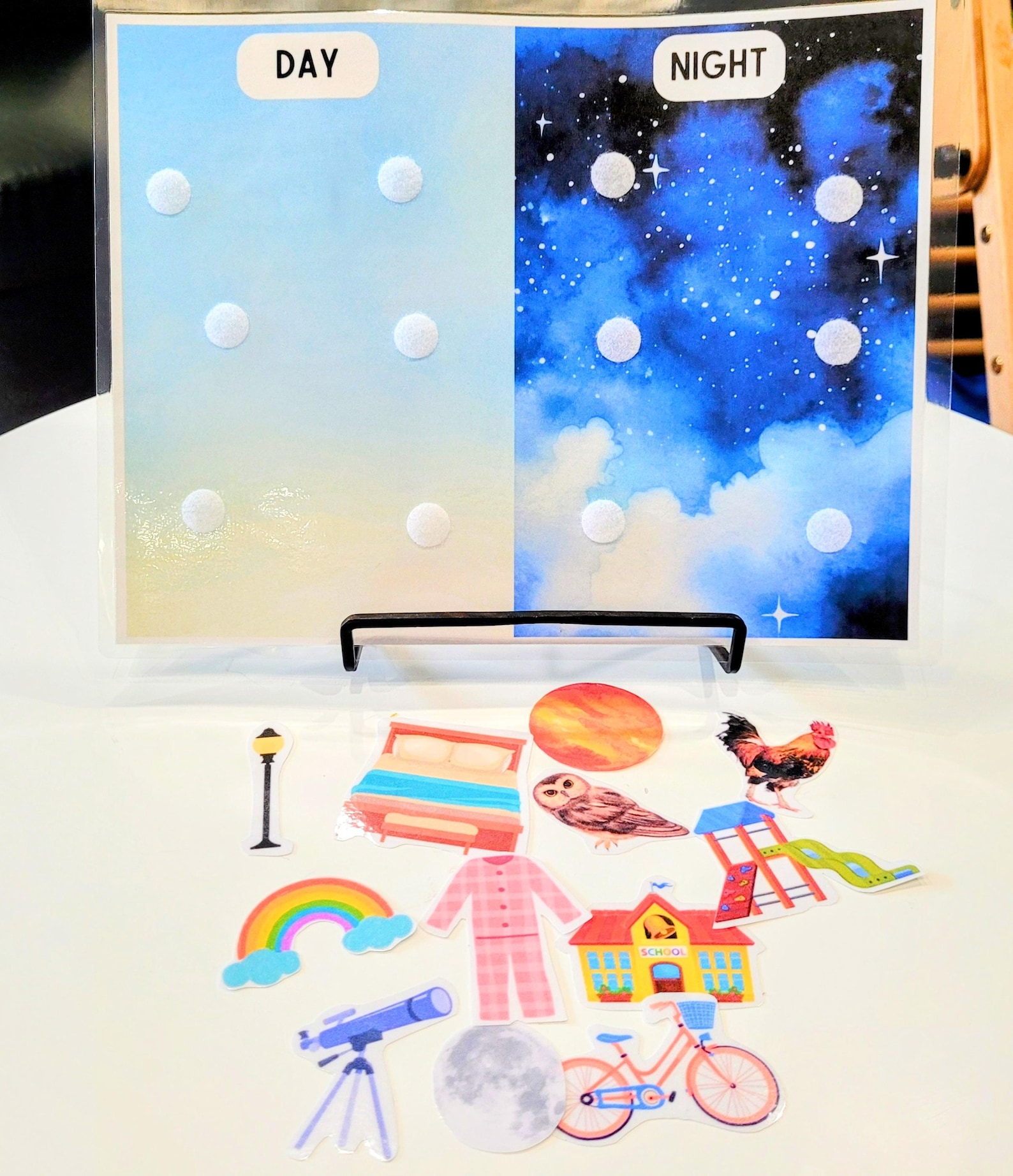 Preschool Activity Night & Day Sorting Matching Cut and Paste Fun Kid ...