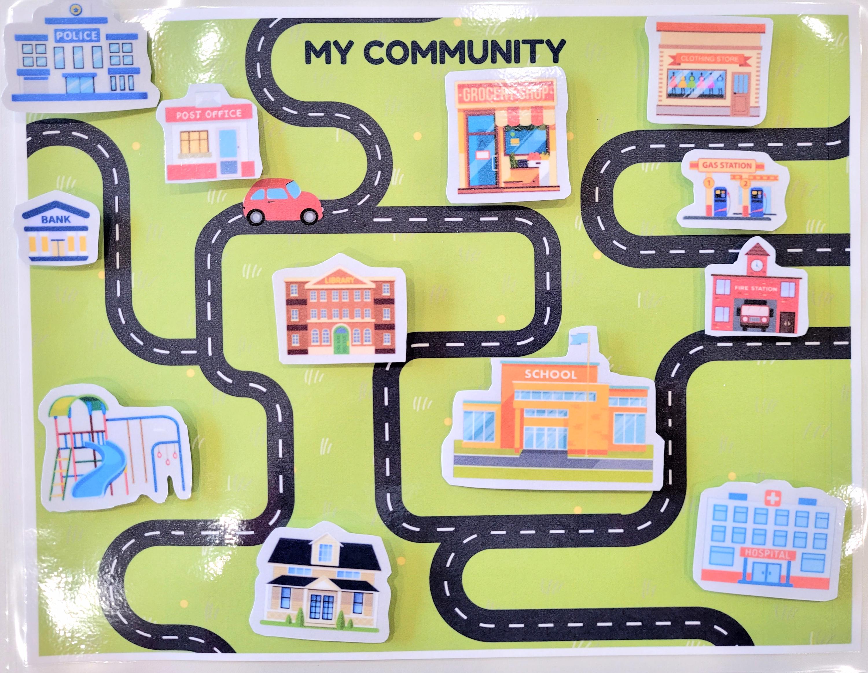 Kindergarten Community Lesson Printable Parts of a Community Preschool ...