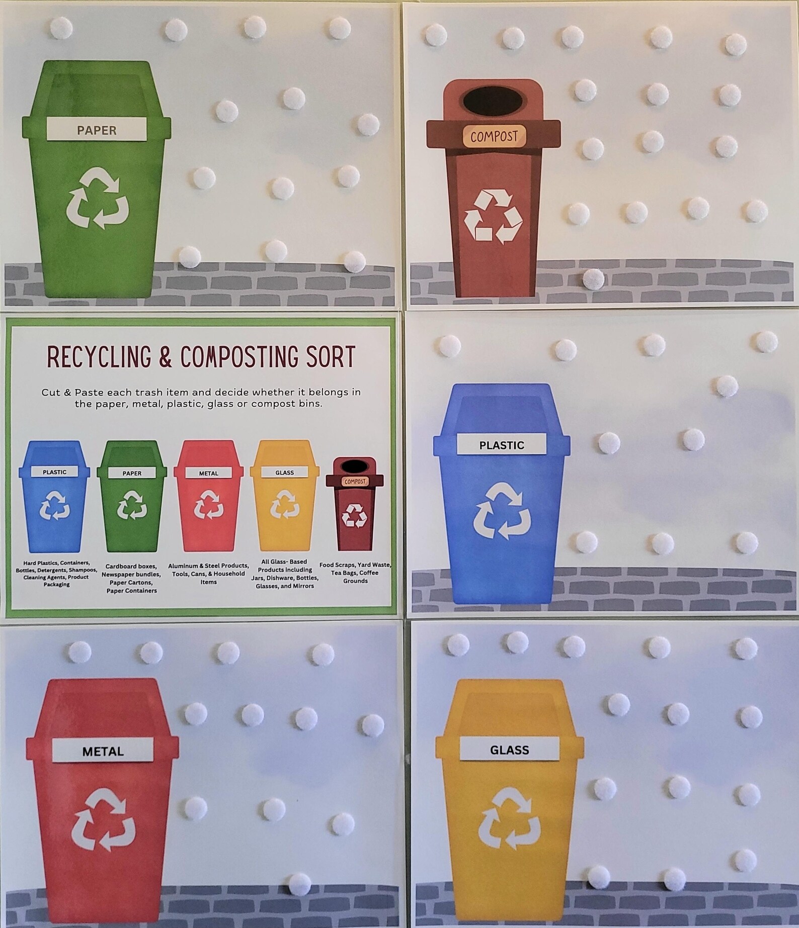 Recycling Trash Activity, Compost Trash Garbage Sort, Earth Day ...