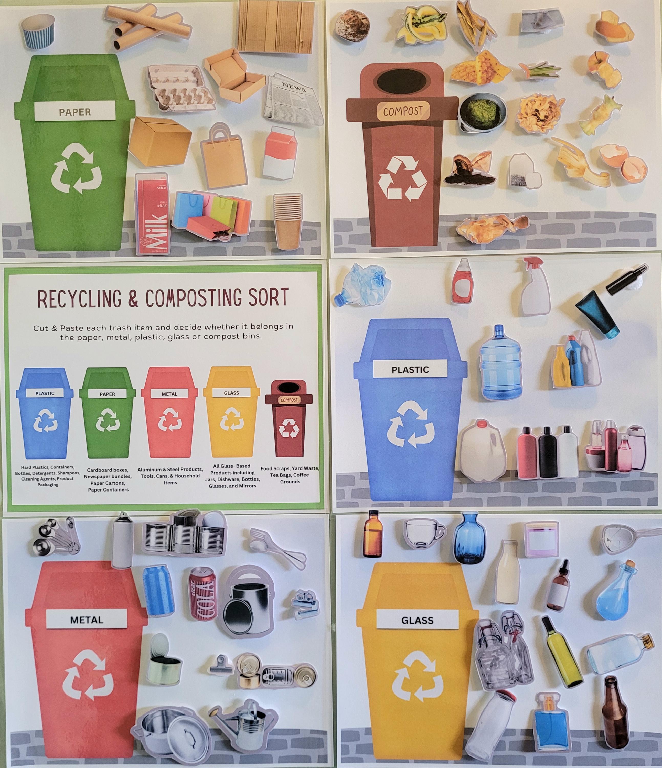 Recycling Trash Activity, Compost Trash Garbage Sort, Earth Day ...