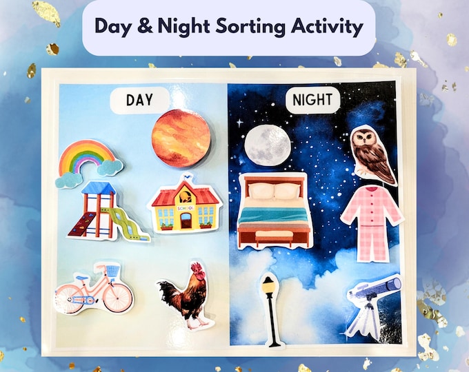 Day and Night Sorting Activity | Cut and Paste | Day or Night Printable ...