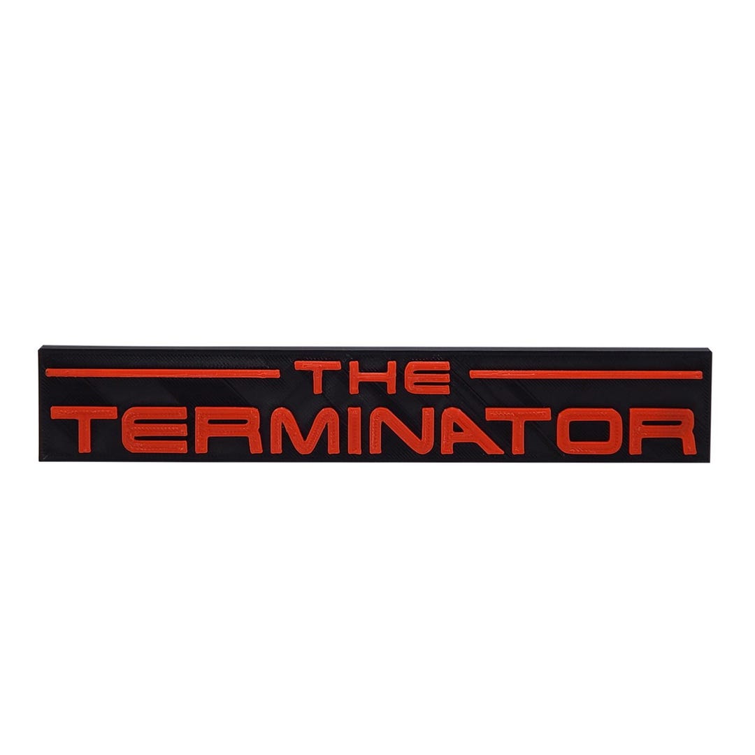 The Terminator 3D Movie Logo Sign Display - Wall Desk Shelf Art 8" X 1 ...