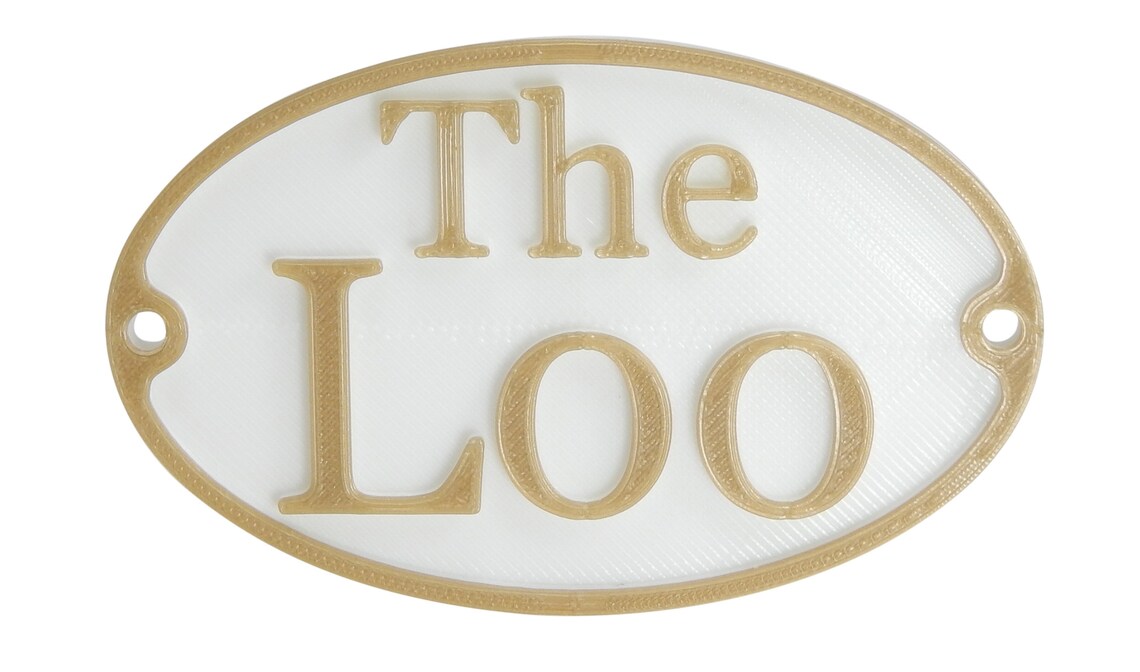 Plastic French the Loo Toilet Door Sign Plaque for Restroom Bathroom ...