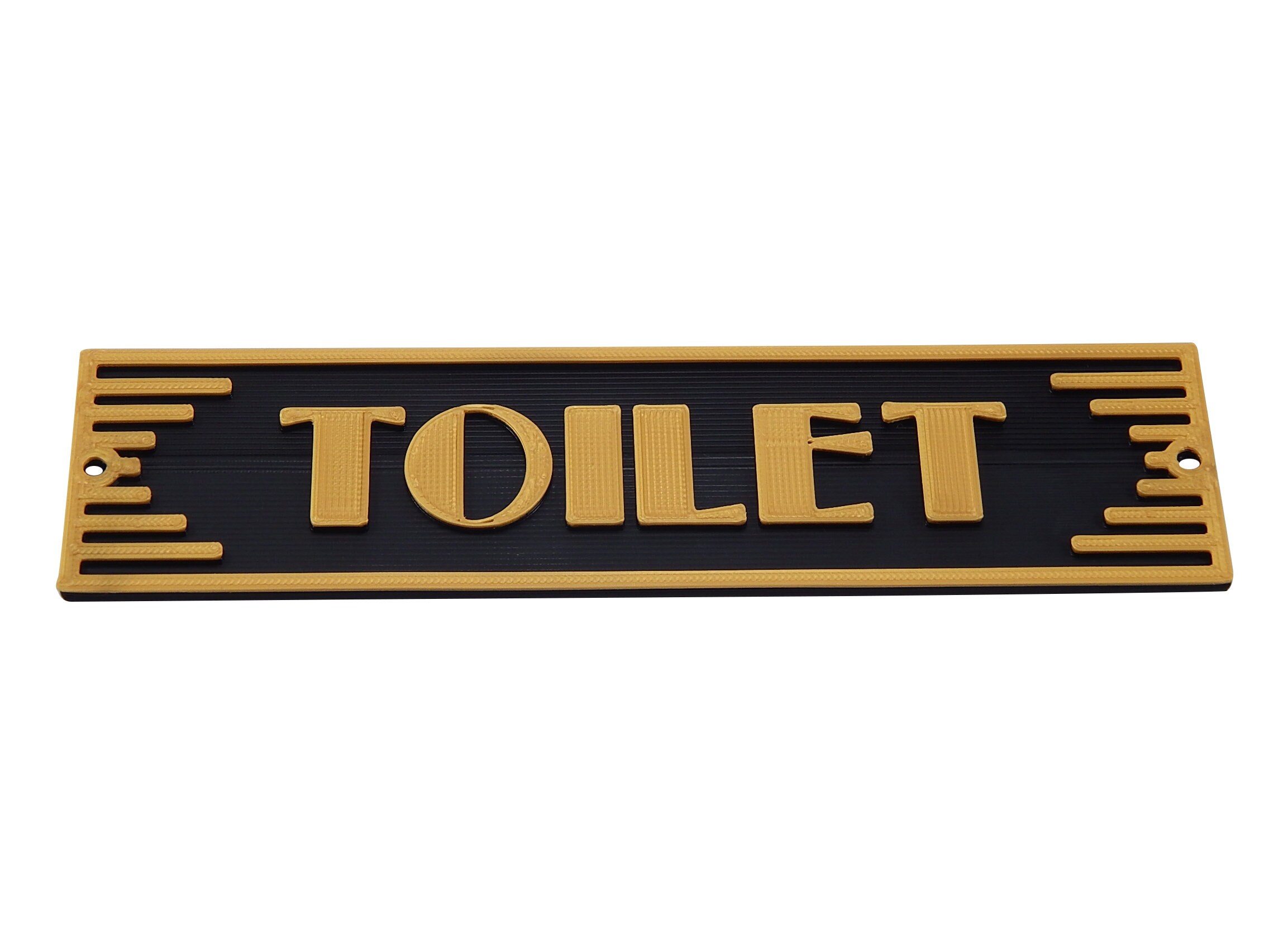Plastic Art Deco Toilet Restroom Bathroom Water Closet Sign Plaque for ...