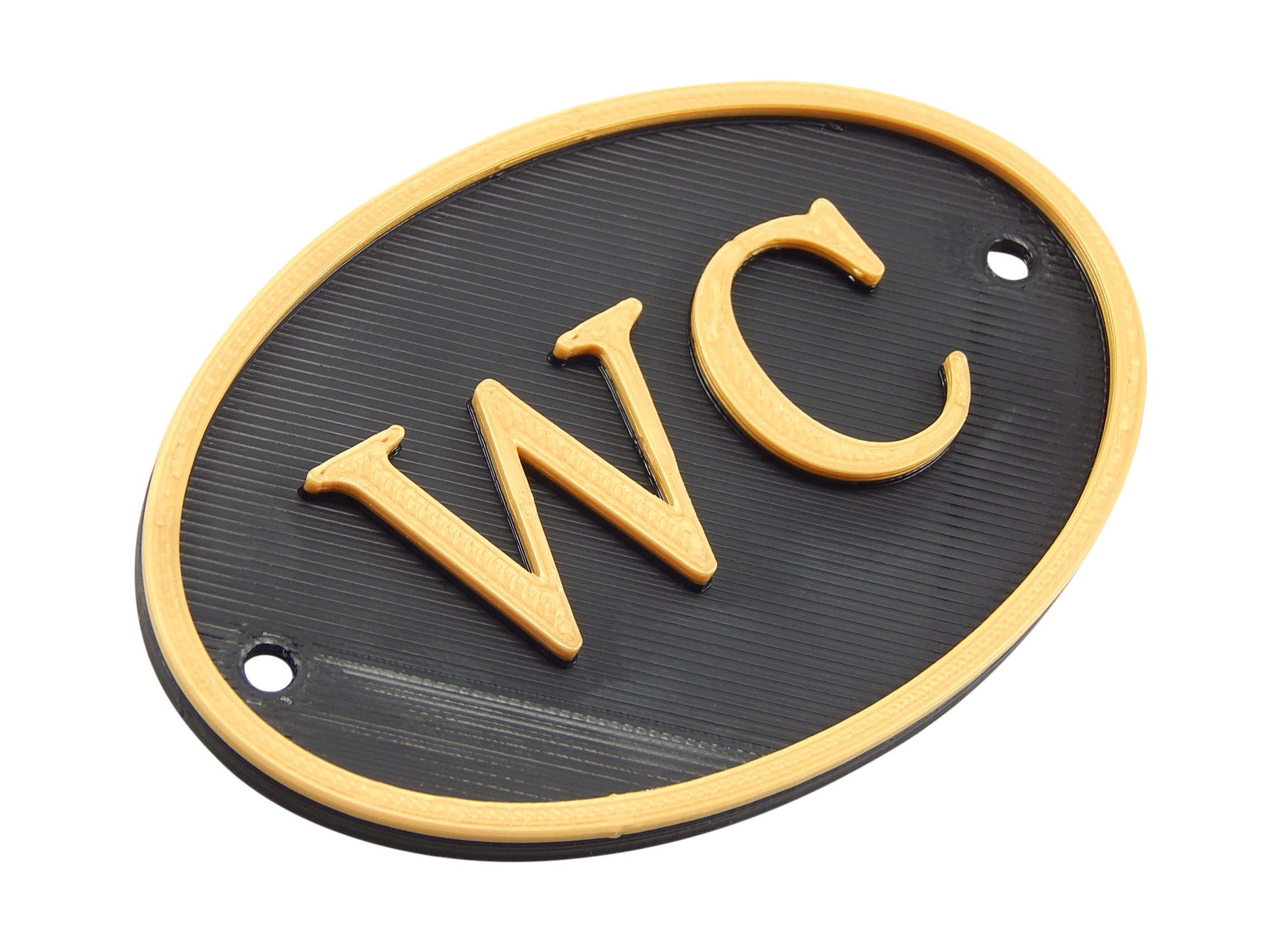 Plastic WC Water Closet Loo Bathroom Restroom Toilet Door Sign Plaque ...