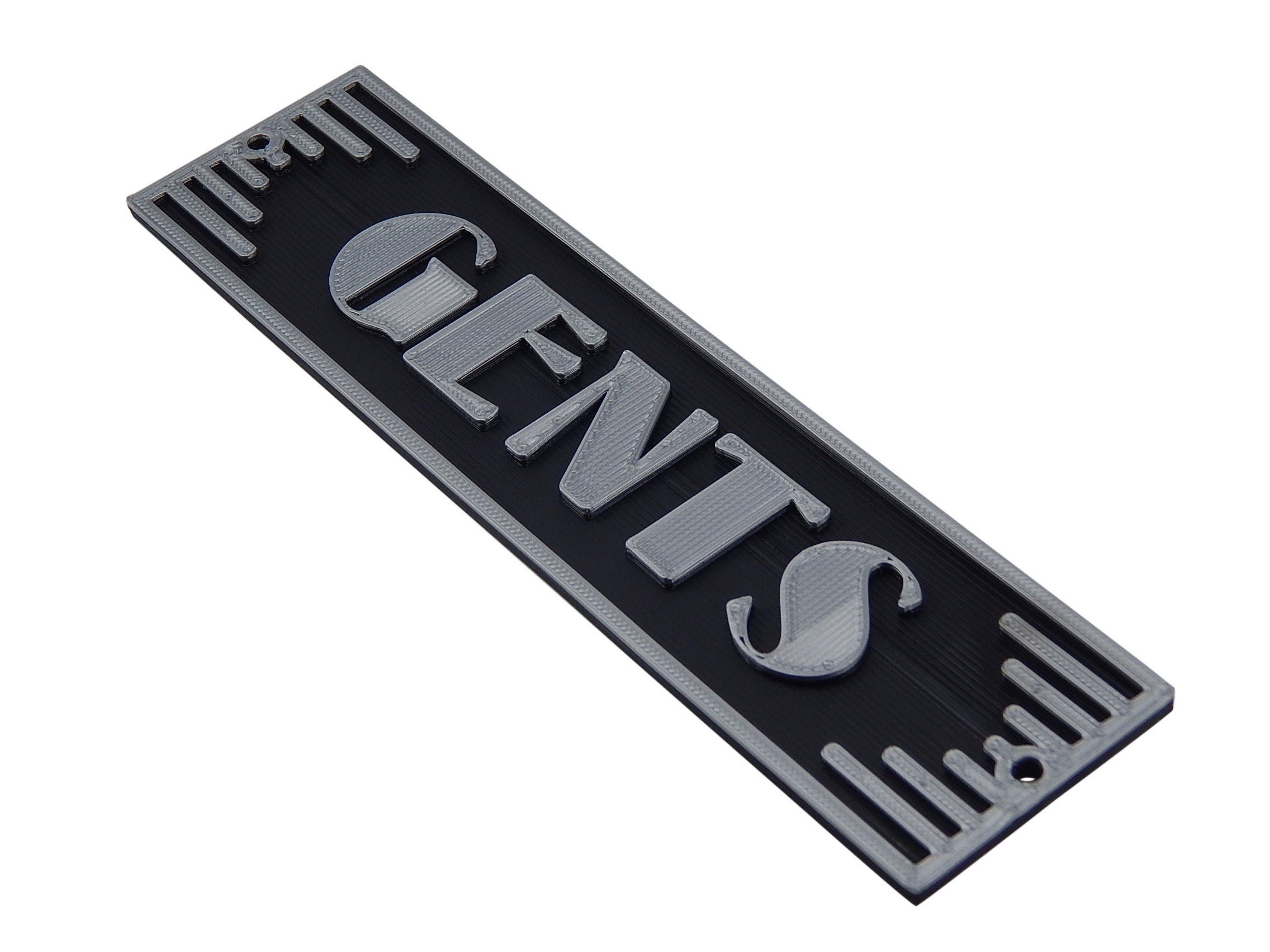 Plastic Art Deco Gents Toilet Bathroom Restroom Men's Room Sign Plaque ...