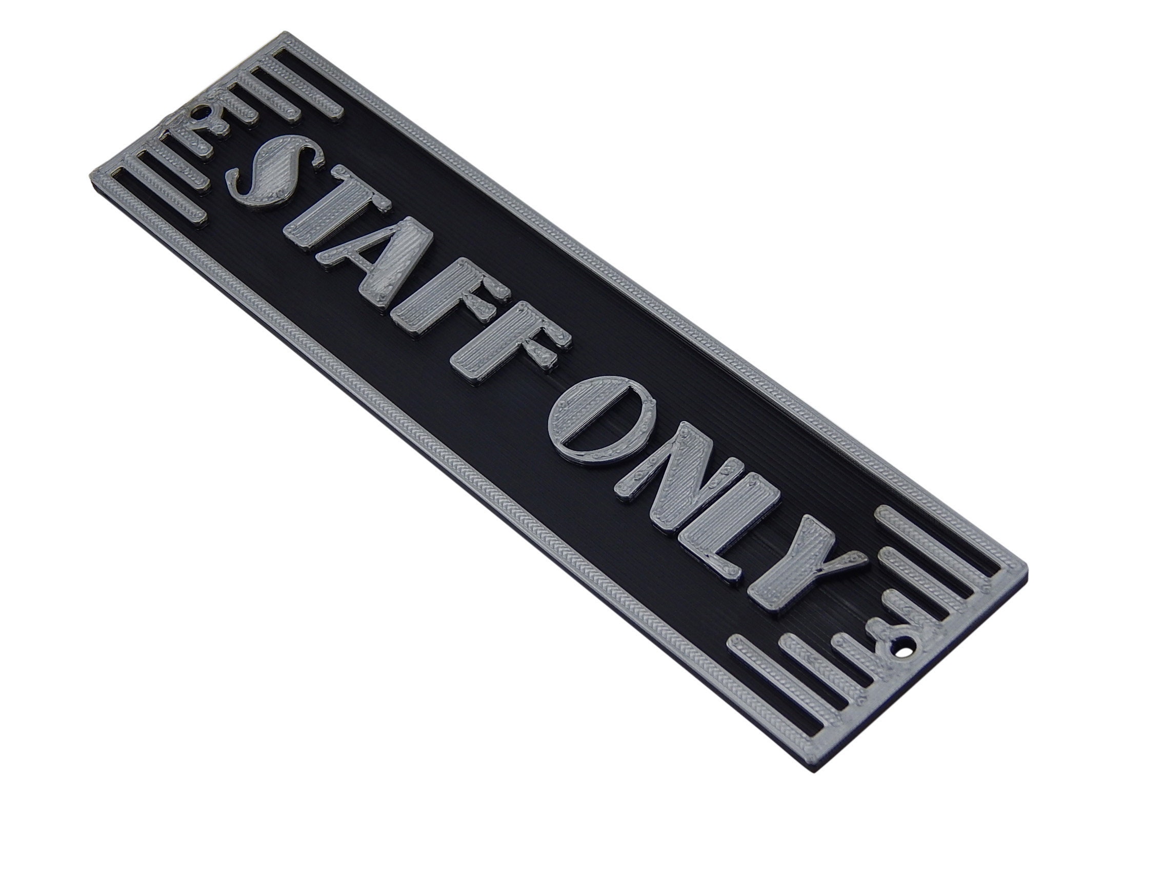 Plastic Art Deco Staff Only Sign Plaque for Home or Office Wall or Door ...