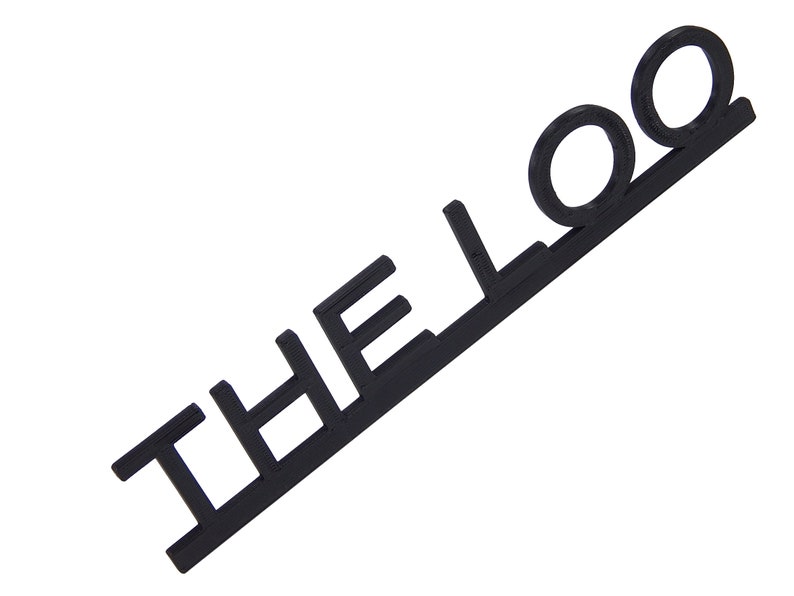 The Loo Toilet Door Topper Sign Place Above Your Bathroom Door Frame 8 ...