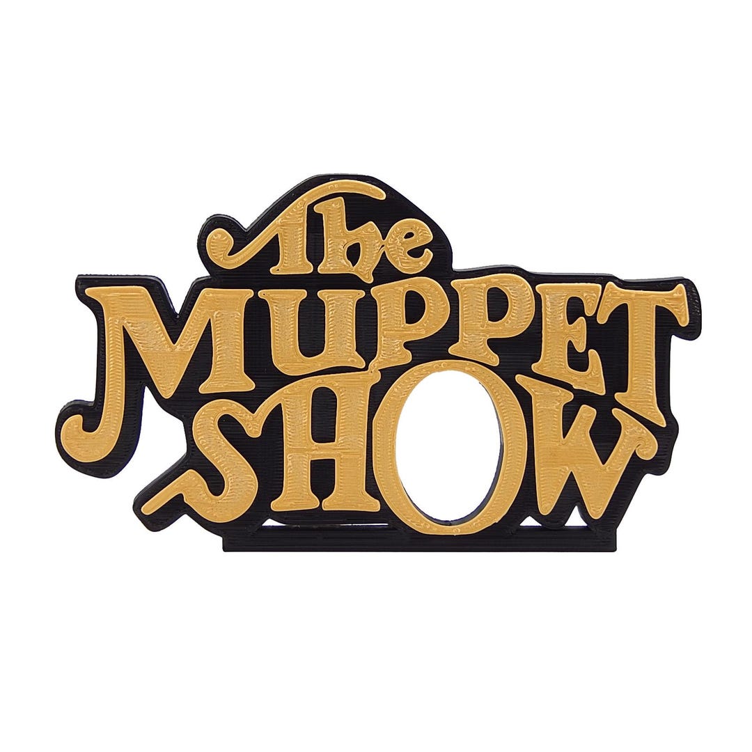 1980s Jim Henson's the Muppet Show Logo Sign Shelf Sitter Desk Art 6"x3 ...