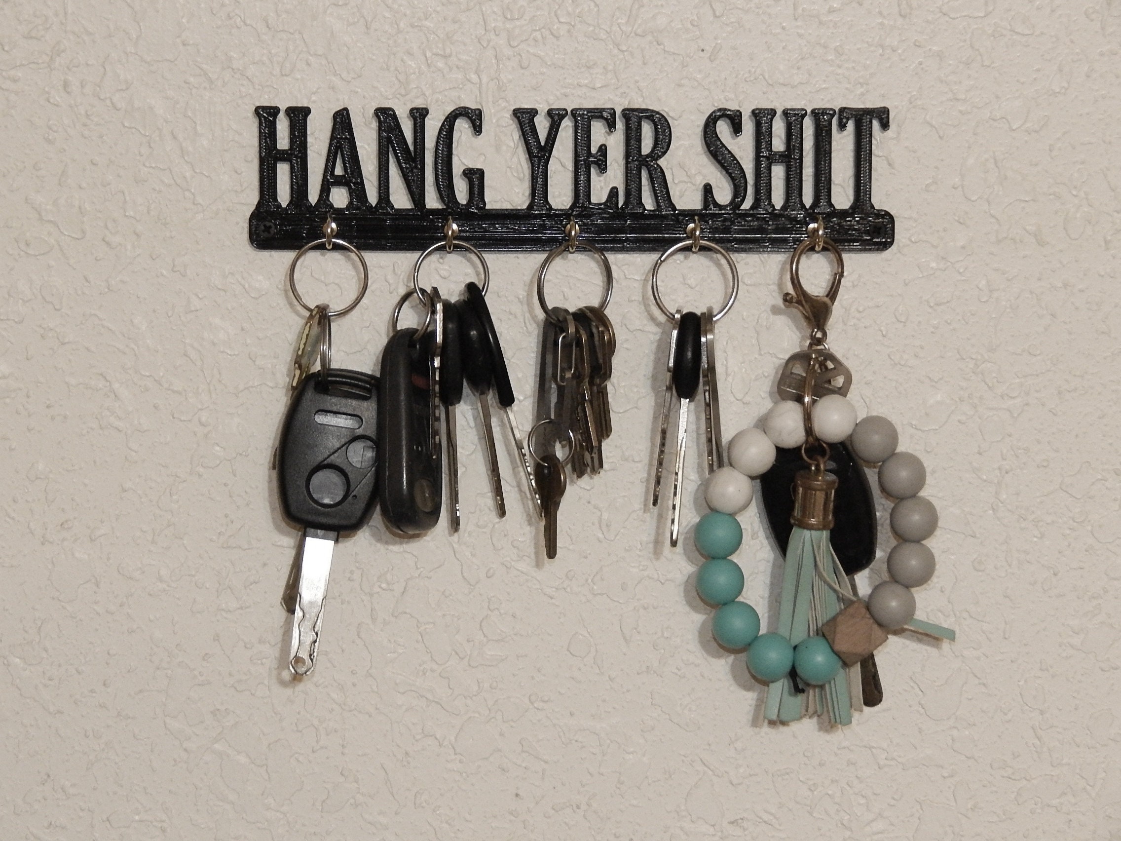 Hang Yer your Shit Funny Wall Key Rack Holder Hanger Entryway ...
