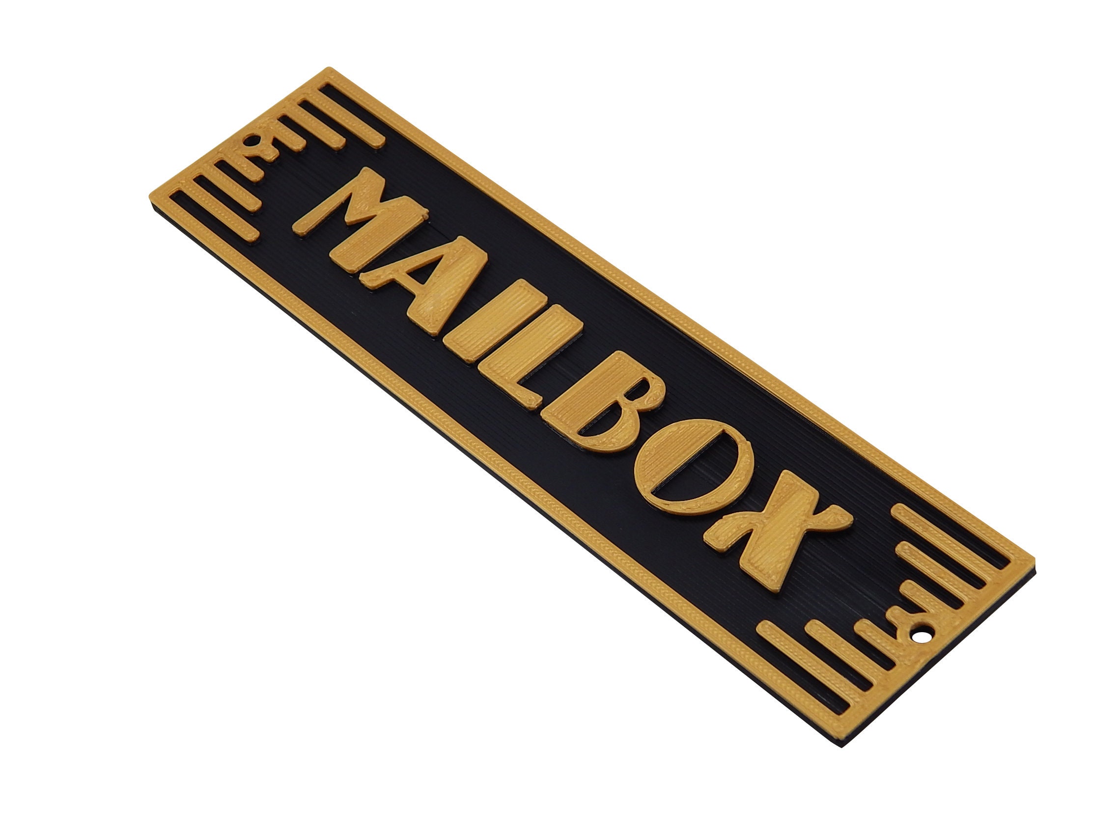 Plastic Art Deco Mailbox Sign Plaque for Home or Office Wall or Door ...