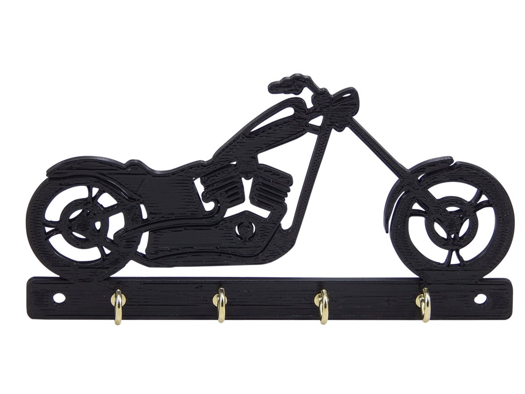 Chopper Motorcycle V-twin Hog Key Rack Hanger Holder Entryway Organizer ...