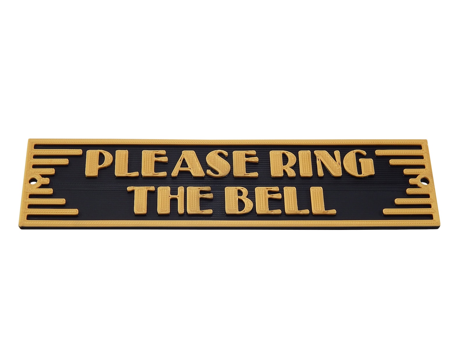Plastic Art Deco Please Ring the Bell Sign Plaque for Home or Office ...