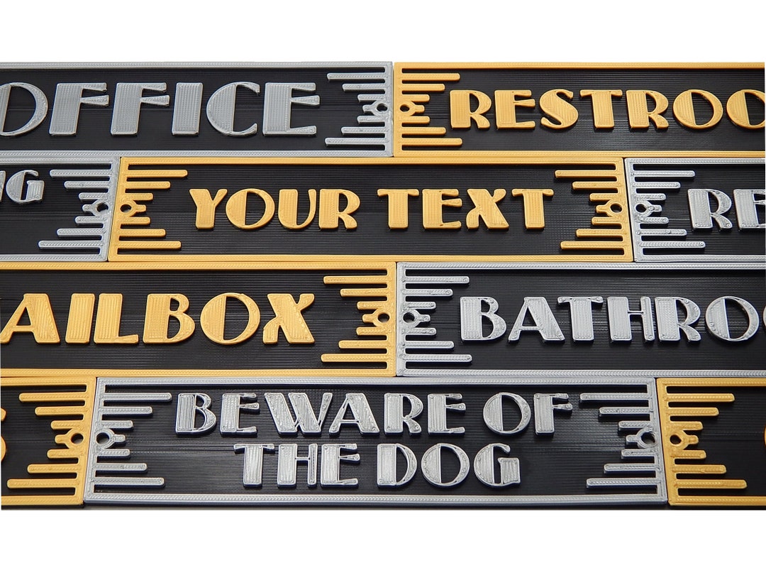 Art Deco Custom Office Business Signs, Personalized Customized & Ready ...