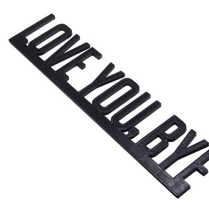 Love You, Bye Door Topper Sign - Place Above Door Frame or on Wall - 8 ...
