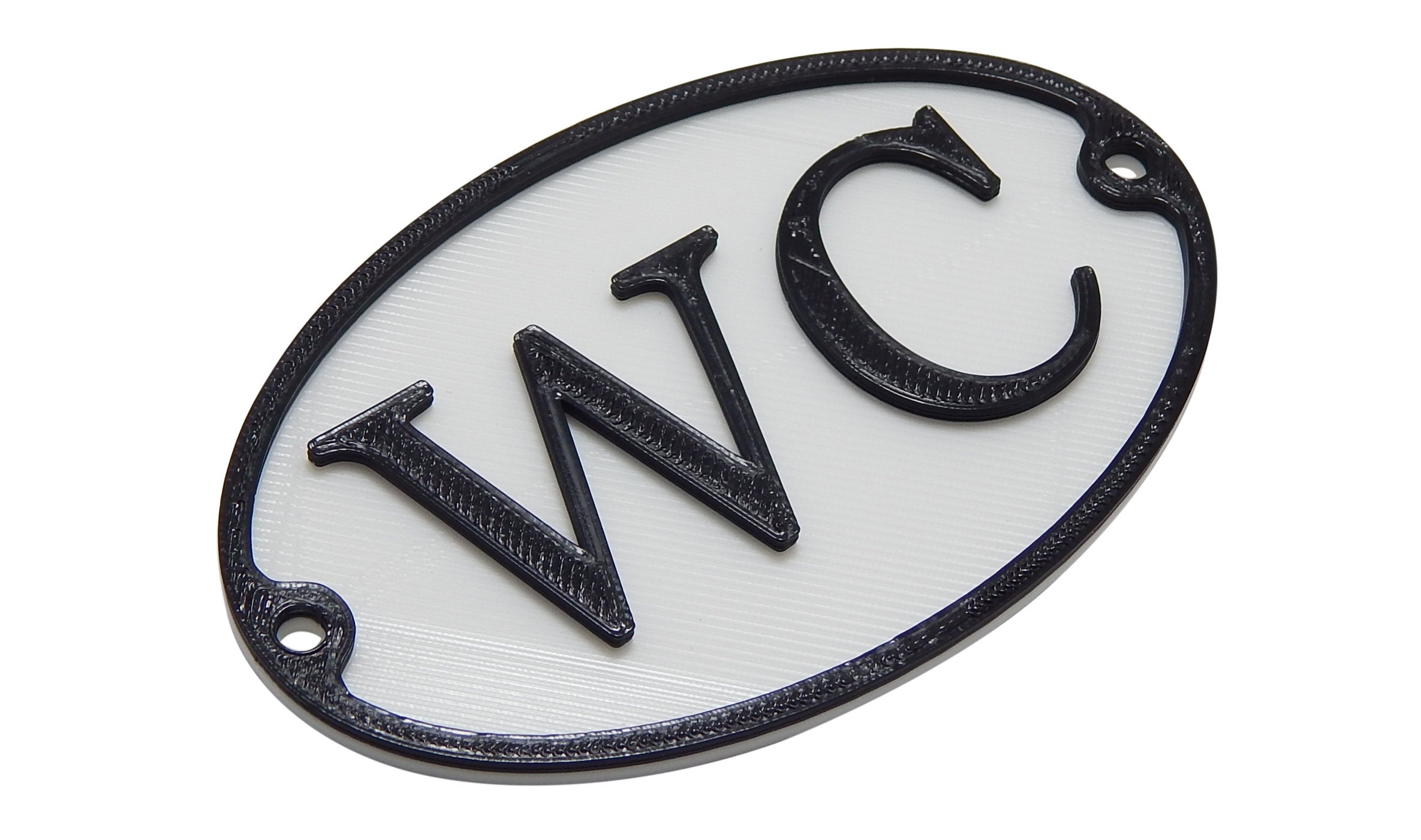 Plastic WC Water Closet Loo Bathroom Restroom Toilet Door Sign Plaque ...