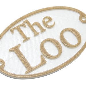 Plastic French "the Loo" Toilet Door Sign Plaque for Restroom Bathroom ...