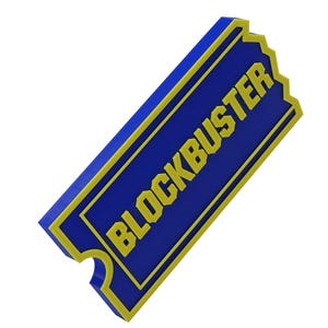 Blockbuster Retro Shelf Art Movie Bookcase Display for Film Collection ...