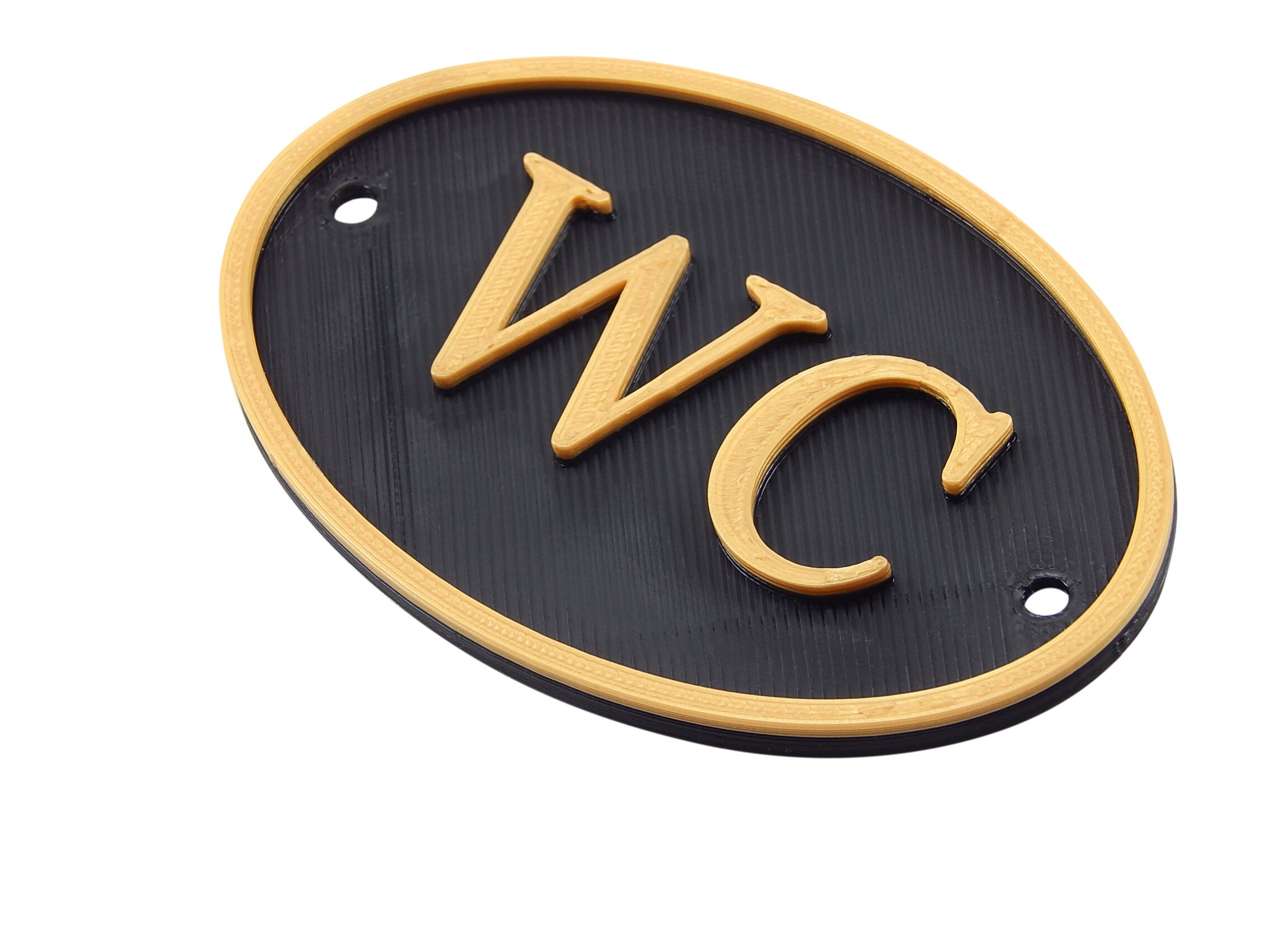 Plastic WC Water Closet Loo Bathroom Restroom Toilet Door Sign Plaque ...