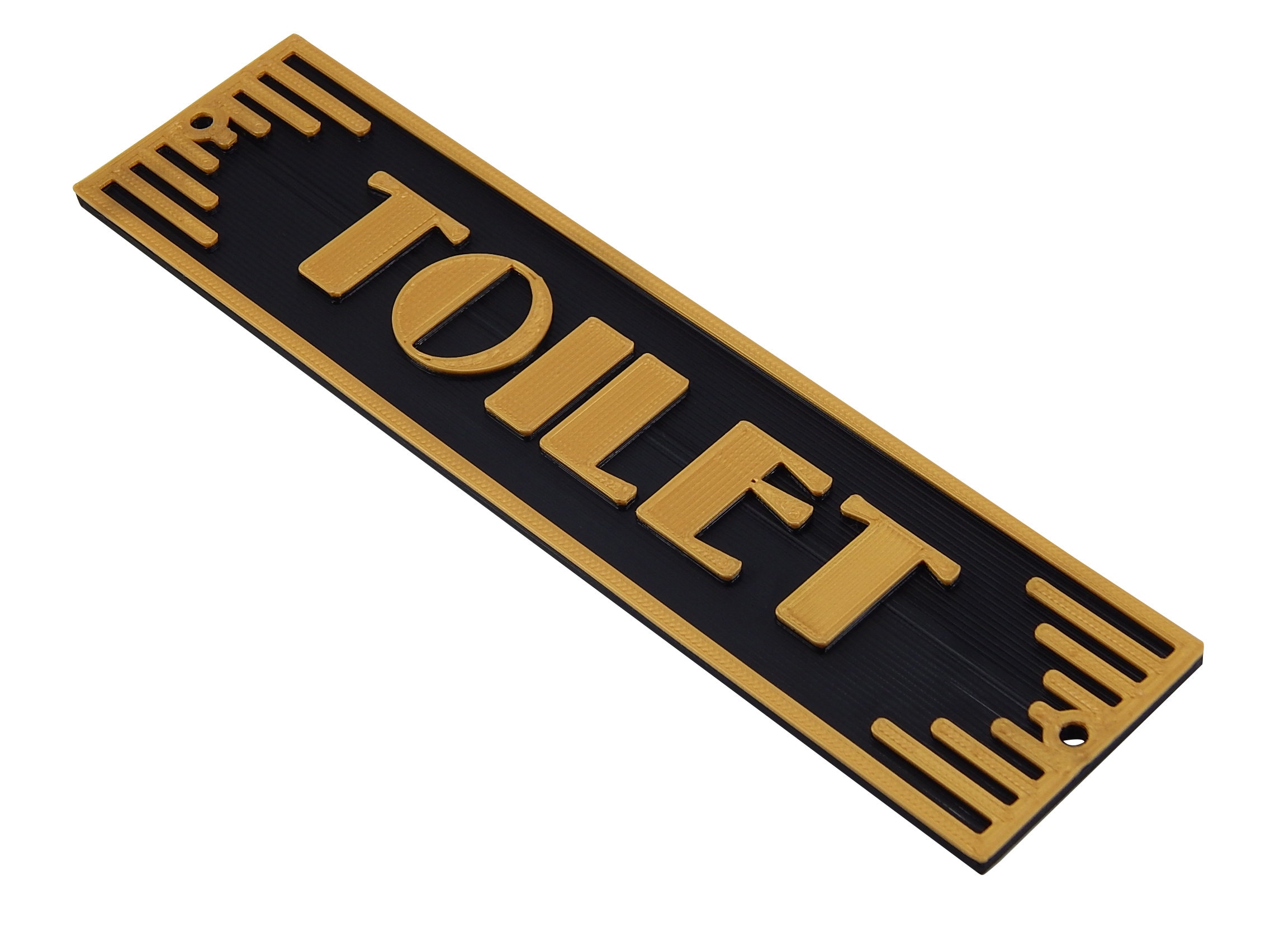 Plastic Art Deco Toilet Restroom Bathroom Water Closet Sign Plaque for ...