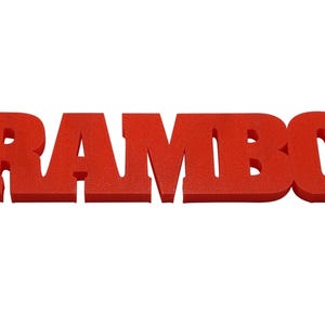 Rambo 3D Movie Logo Sign Display - Wall Desk Shelf Art 8" X 2" X 3/8 ...
