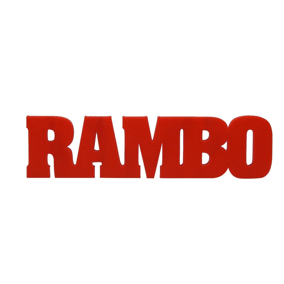 Rambo 3D Movie Logo Sign Display - Wall Desk Shelf Art 8" X 2" X 3/8 ...