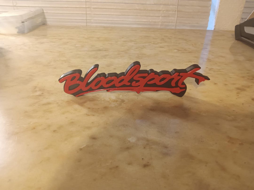 Bloodsport 3D Movie Logo Sign Display - Wall Desk Shelf Art 8" X 2" X 3 ...