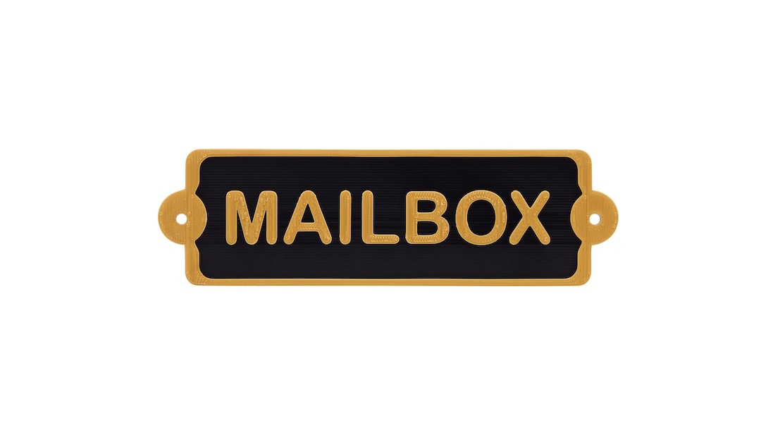 Plastic Vintage Style Mailbox Sign Plaque for Home or Office - Wall or ...