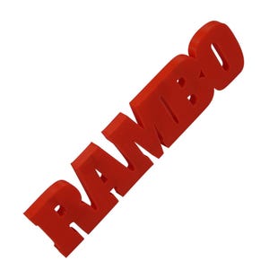 Rambo 3D Movie Logo Sign Display - Wall Desk Shelf Art 8" X 2" X 3/8 ...