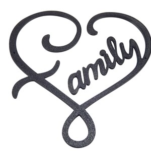 Family Infinity Heart Love Wall Word Art Cutout Typography Hanging Sign ...
