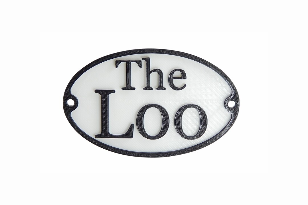 Plastic French "the Loo" Toilet Door Sign Plaque for Restroom Bathroom ...