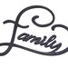 Family Infinity Heart Love Wall Word Art Cutout Typography Hanging Sign ...