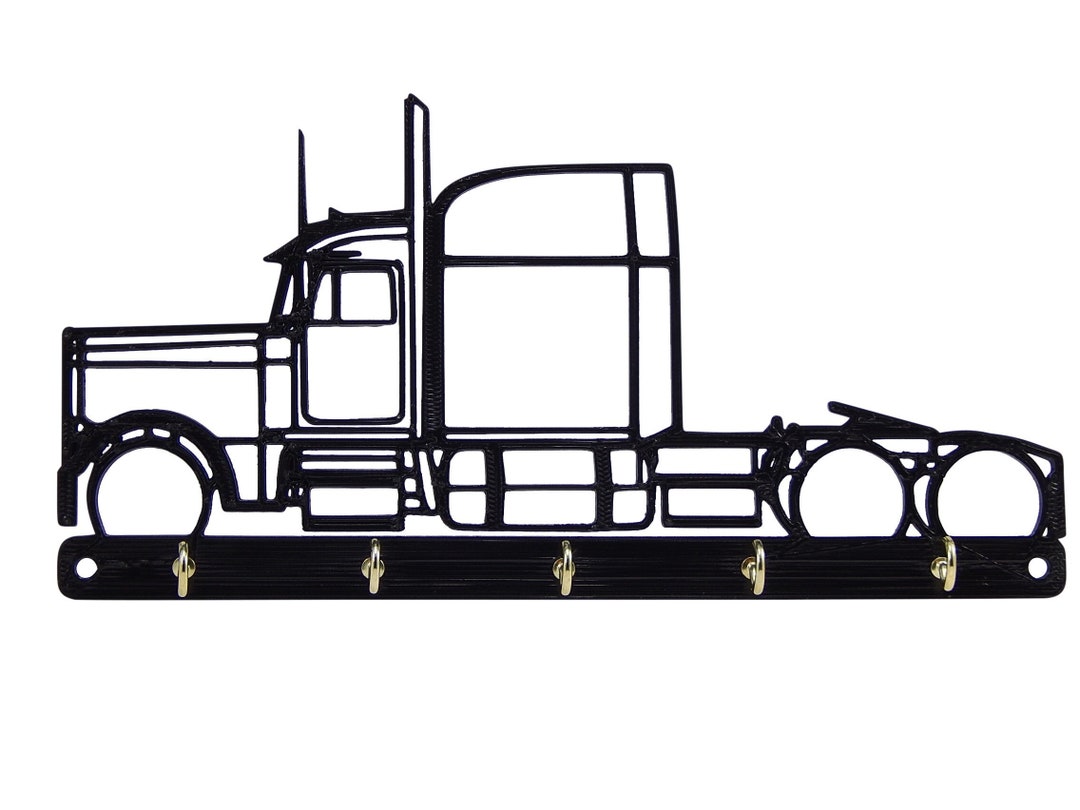 18 Wheeler Semi Truck Big Rig Wall Key Rack Holder Hanger Entryway ...