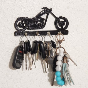 Chopper Motorcycle V-twin Hog Key Rack Hanger Holder Entryway Organizer ...