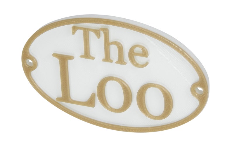 Plastic French the Loo Toilet Door Sign Plaque for Restroom Bathroom ...