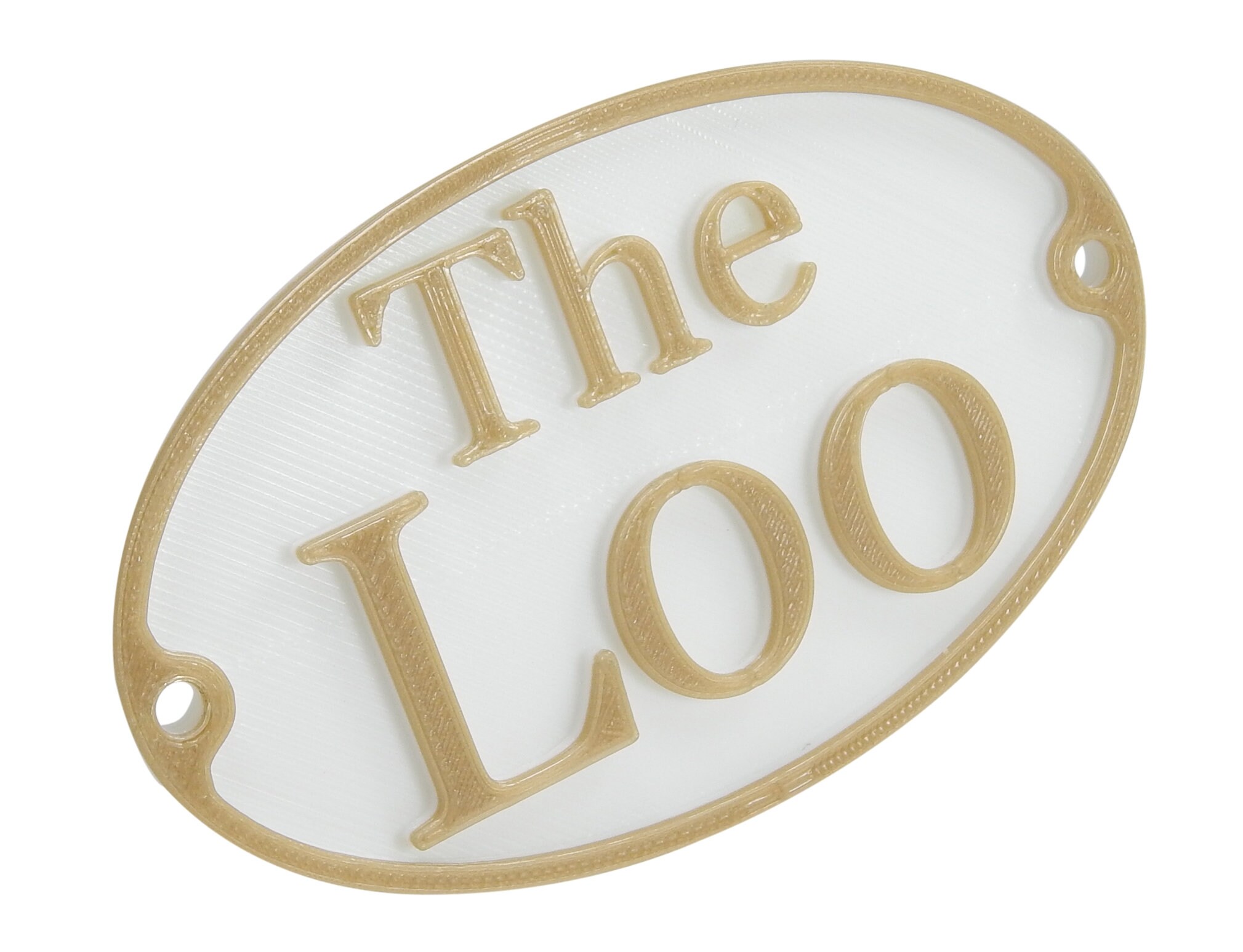 Plastic French the Loo Toilet Door Sign Plaque for Restroom Bathroom ...