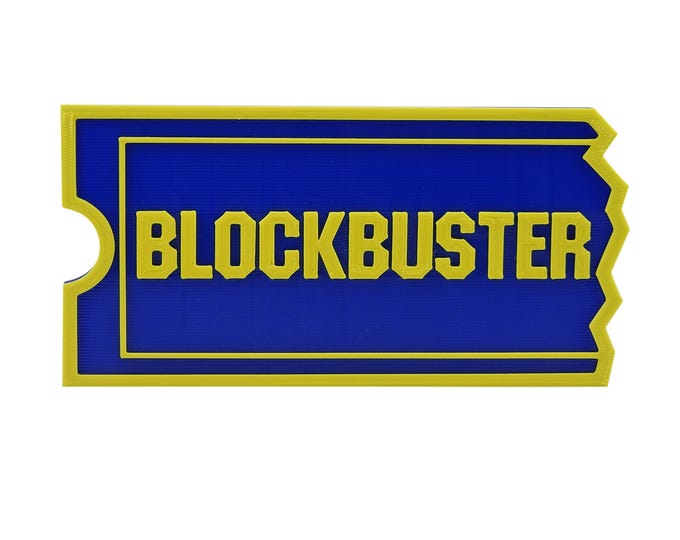 Blockbuster Retro Shelf Art Movie Bookcase Display for Film Collection ...