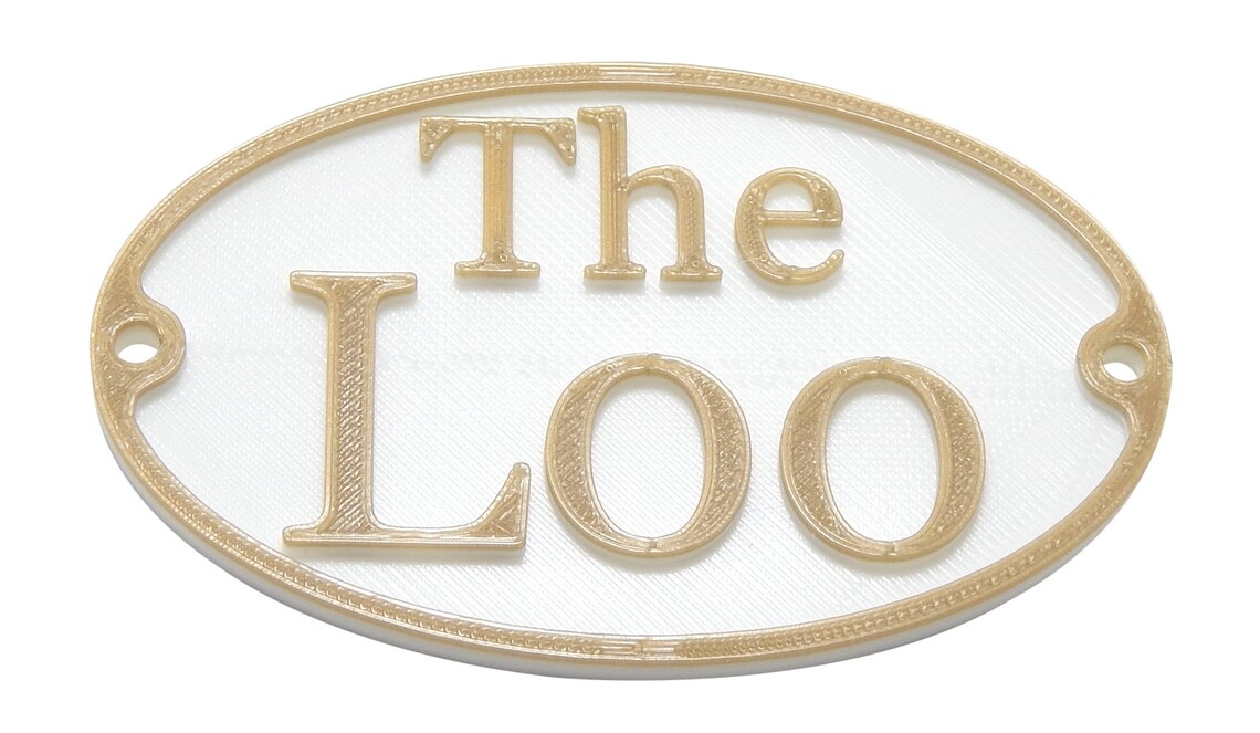 Plastic French the Loo Toilet Door Sign Plaque for Restroom Bathroom ...