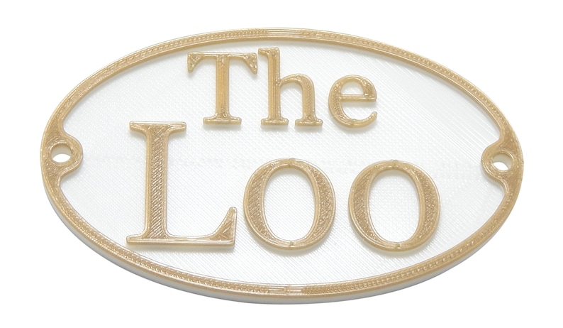 Plastic French "the Loo" Toilet Door Sign Plaque for Restroom Bathroom ...