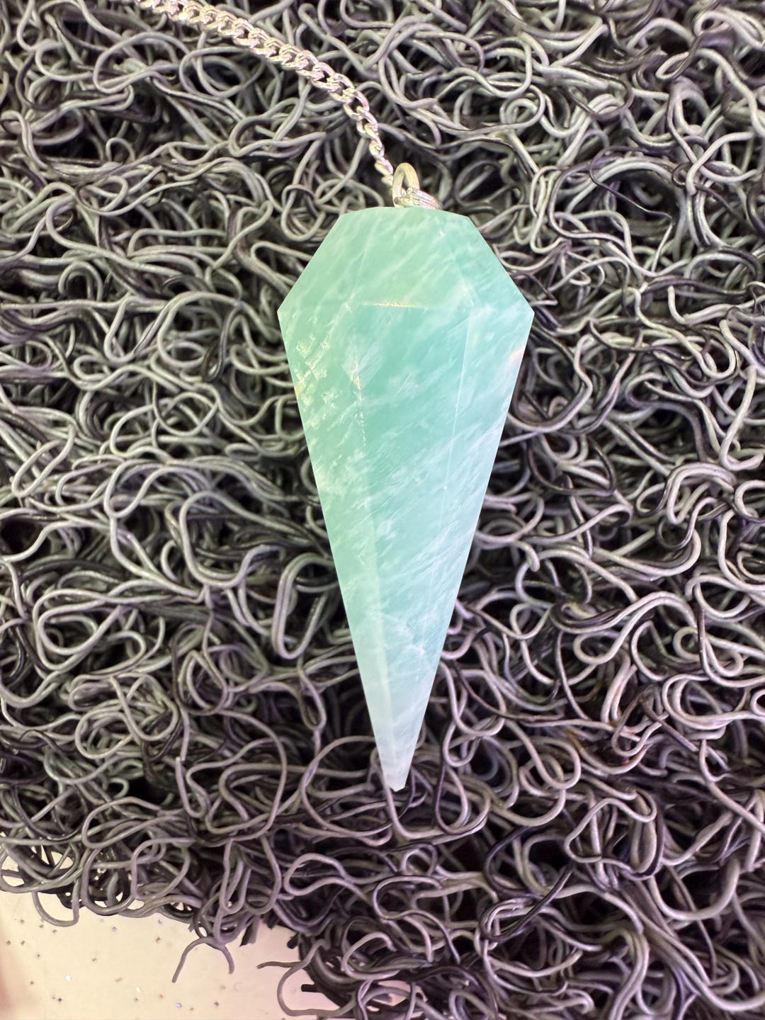 Amazonite Pendulum – Crystal Dowsing Tool , Reiki Healing, Divination, Metaphysical Gift, Energy ...